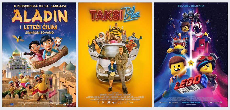 Projekcije filmova "Taksi bluz", "Aladin i leteći ćilim" i "LEGO film 2 ...