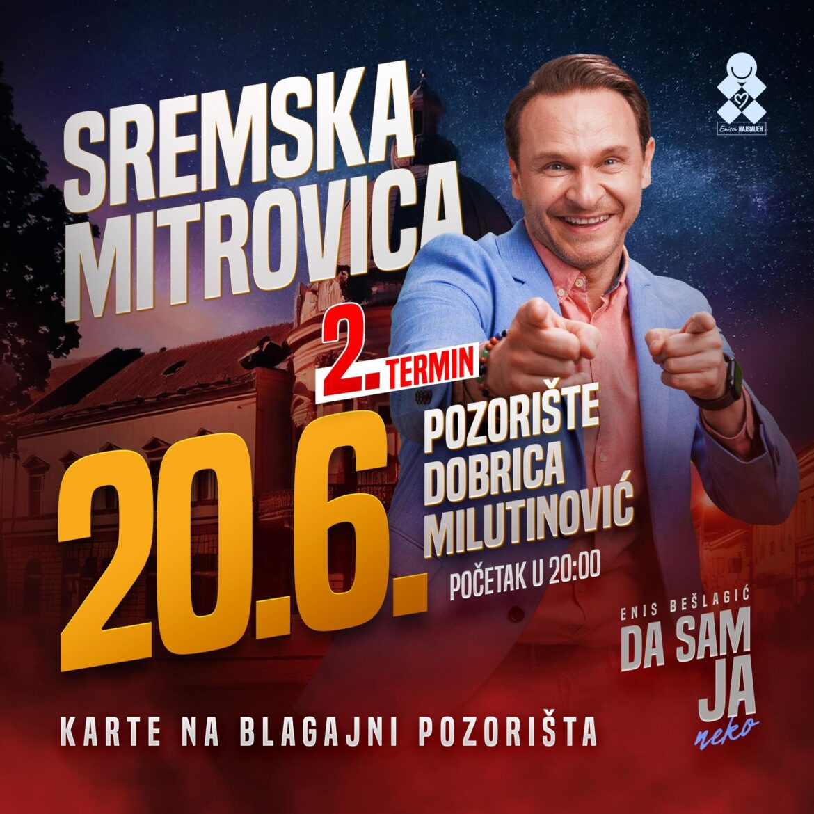 Enis Bešlagić ponovo u Sremskoj Mitrovici: Monodramom „Da sam ja neko ...